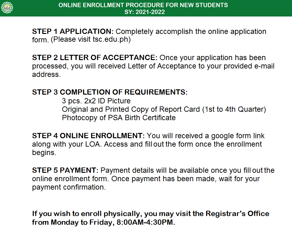 Online-Enrollment-Procedures-New-Students – THERESIAN SCHOOL OF CAVITE INC.