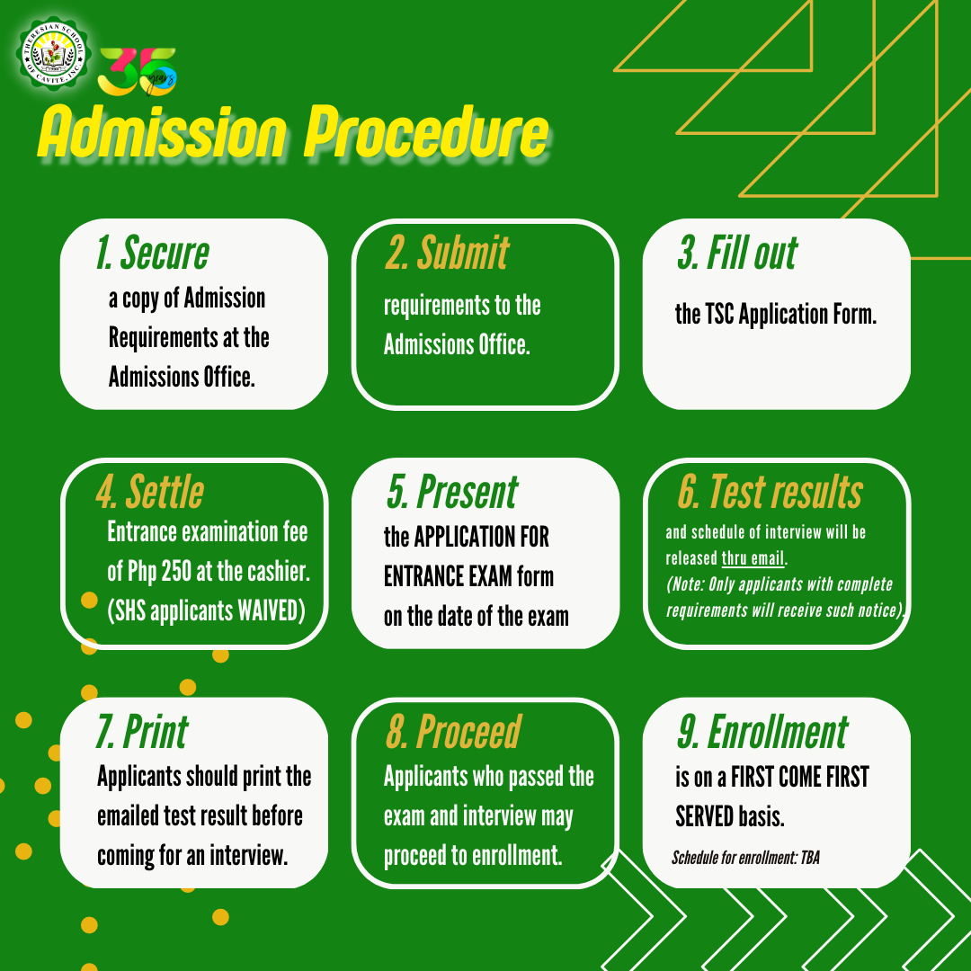 Admissions | Join Theresian School of Cavite