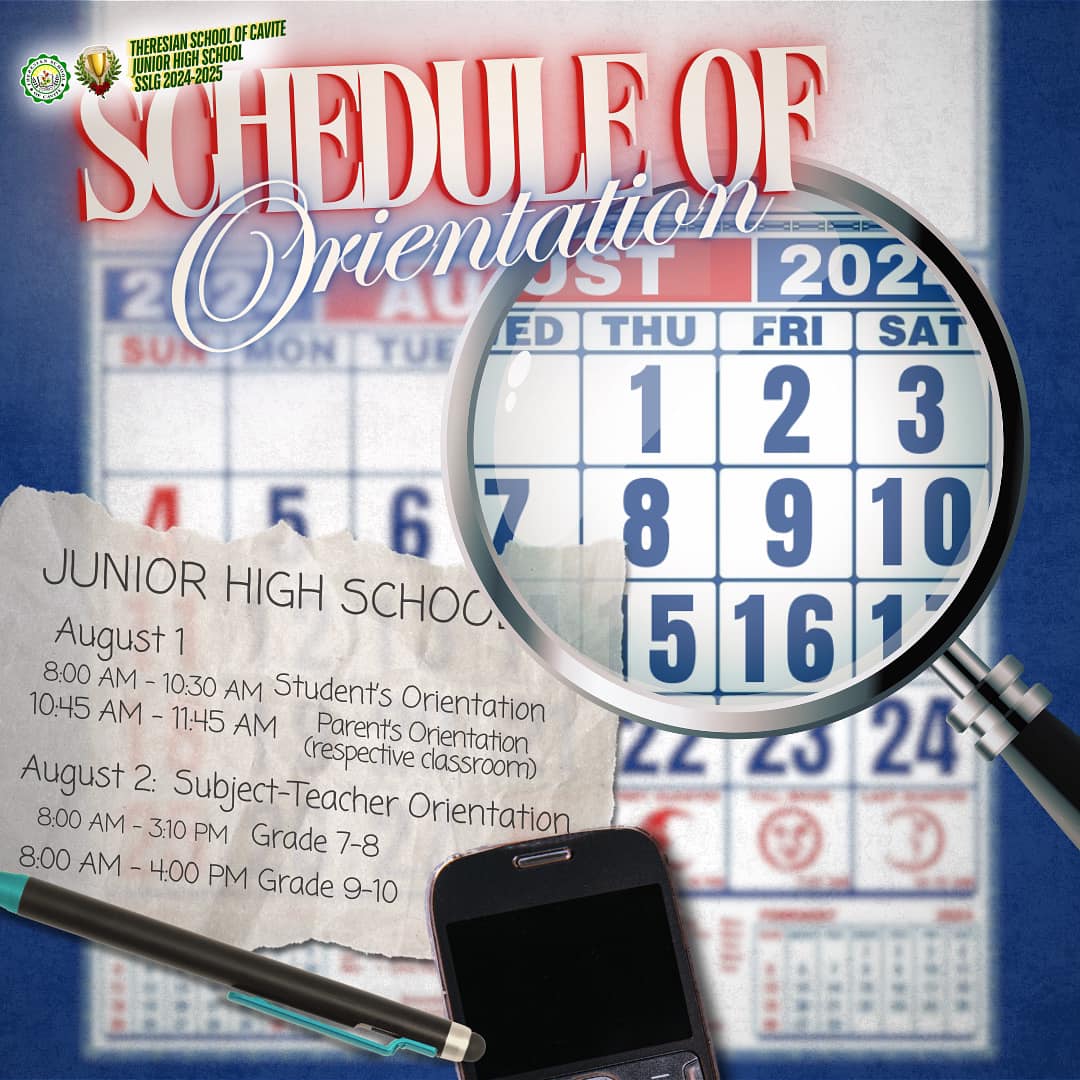 Junior High School Orientation Theresian School Of Cavite Inc